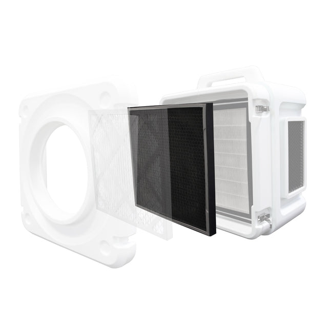 16 in. x 16 in. x 1 in. AS1000WHT Activated Carbon Air Scrubber Filter ...